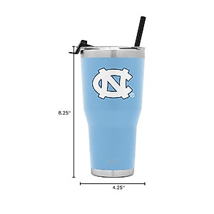 Simple Modern Officially Licensed Collegiate North Carolina Tar Heels Tumbler with Straw and Flip Lid | Insulated Stainless Steel 30oz Thermos | Cruiser Collection | University of North Carolina