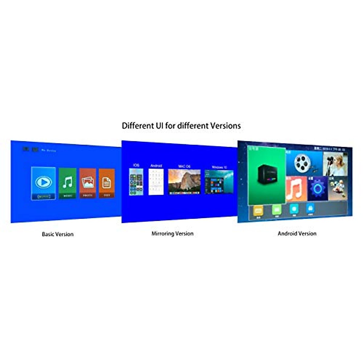 BSD HiBeamer GC333 Mini,Airdrop Projector,1080p and 150'' Display Supported, WiFi Wireless Intelligent High-Definition LCD Available and Portable.(Wireless co-Screen(Miracast))