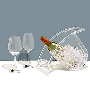 Coolin Curve Ice Bucket for Wine Champagne Beer Beverages Evenly Chills Drinks 2 Quarts