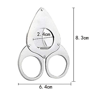 Super Sharp Double Blade Stainless Steel Cigar Cutters Metal Cigar Scissors Cut Large Diameter Cigar