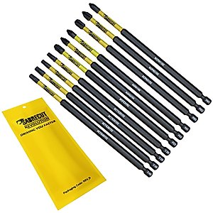 10 x SabreCut SCRK152 5 63/64" PZ1 PZ2 PZ3 PH1 PH2 PH3 TX20 TX25 TX30 TX40 Magnetic Impact Screwdriver Driver Bits Set Pozi Pozidriv Phillips Torx Compatible with Dewalt Milwaukee Bosch Makita etc