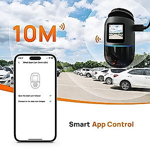 70mai Dash Cam Omni, 360° Rotating, Superior Night Vision,Built-in 128GB eMMC Storage, Time-Lapse Recording, 24H Parking Mode, AI Motion Detection, 1080P Full HD, Built-in GPS, App Control