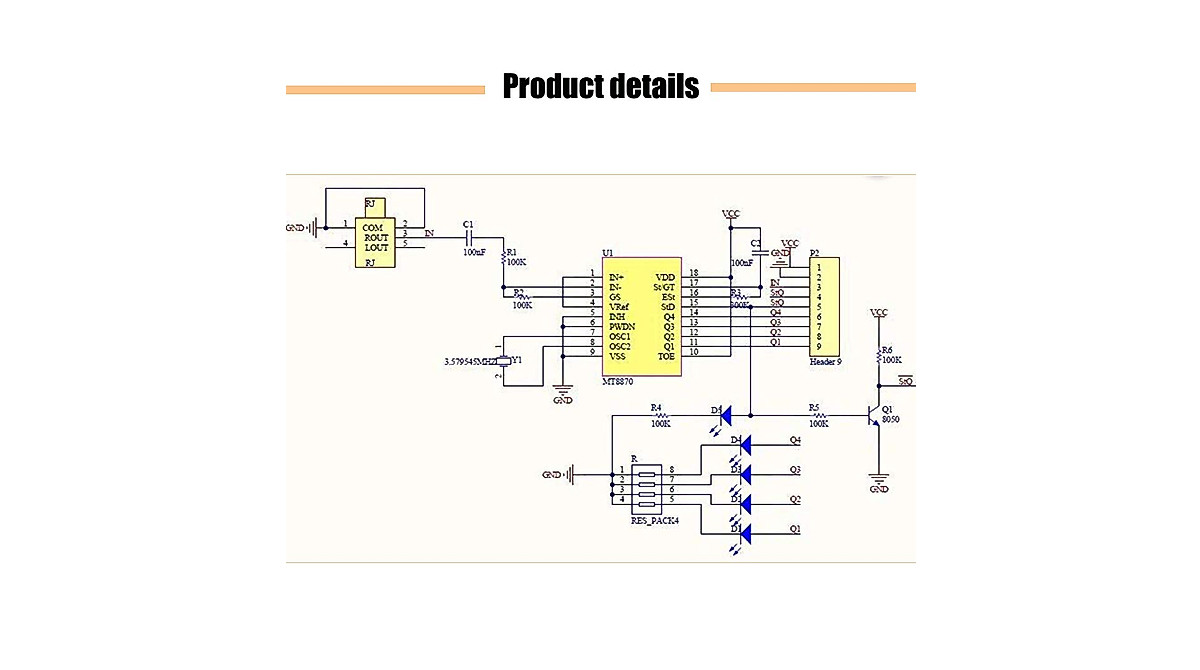 KOOBOOK 5Pcs MT8870 DTMF Voice Decoder Module for Arduino