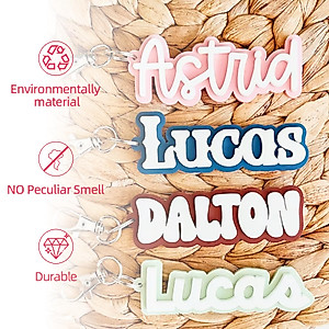 Custom Name Keychain Personalized, 3D Printed Personalized Name Keychains for Car Key, Backpack, Customized Key Chain for Women