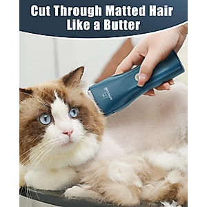 oneisall Pet Clipper for Cat Matted Hair, Pet Shaver for Cats Quiet Pet Hair Clippers Cordless Cat Clippers for Matted Hair Cat Clippers for Long Hair(Standard Blade)…