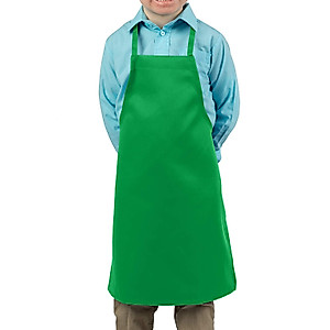 KNG Kids Cooking Apron for Girls and Boys – Medium, Kelly Green