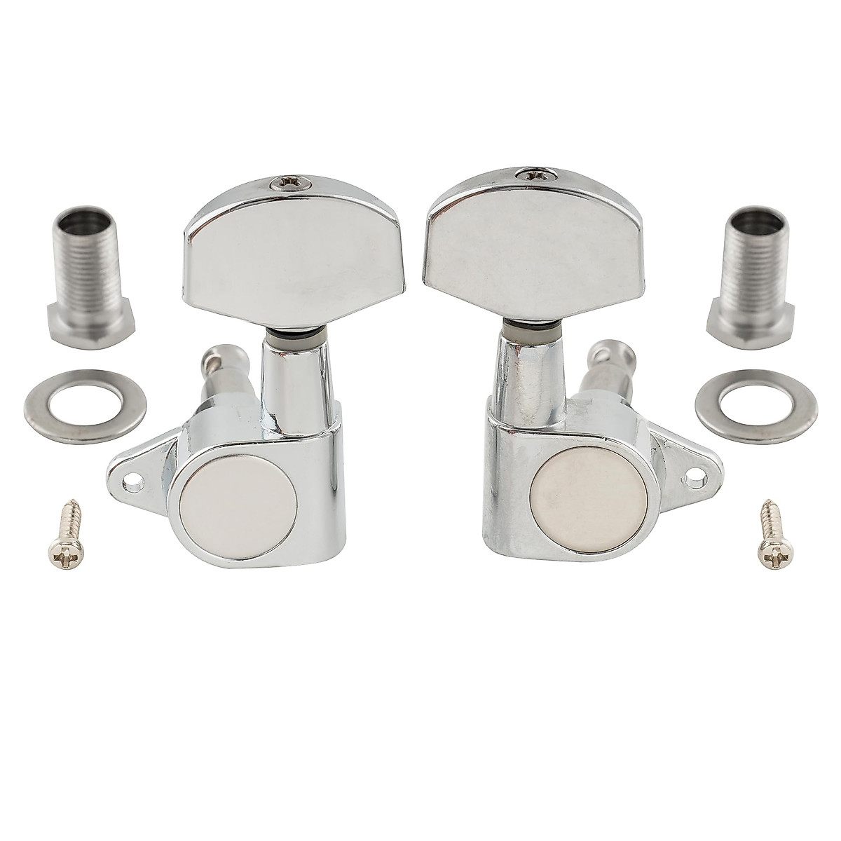 Musiclily Pro 3+3 Epi Style Sealed Guitar Tuning Pegs Keys Machine Heads Tuners Set for Les Paul Style Electric Guitar, Big Button Chrome