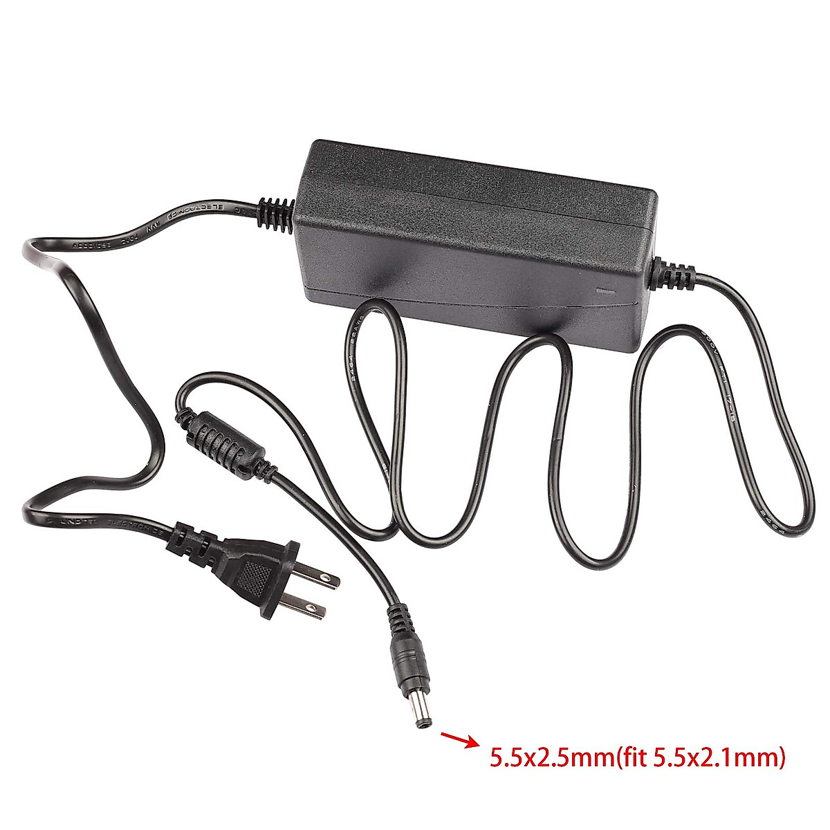 AC 100V-240V to DC 12V 3A(3000mA) Power Adapter Supply 5.5x2.5mm (Also fit 5.5x2.1mm) Output
