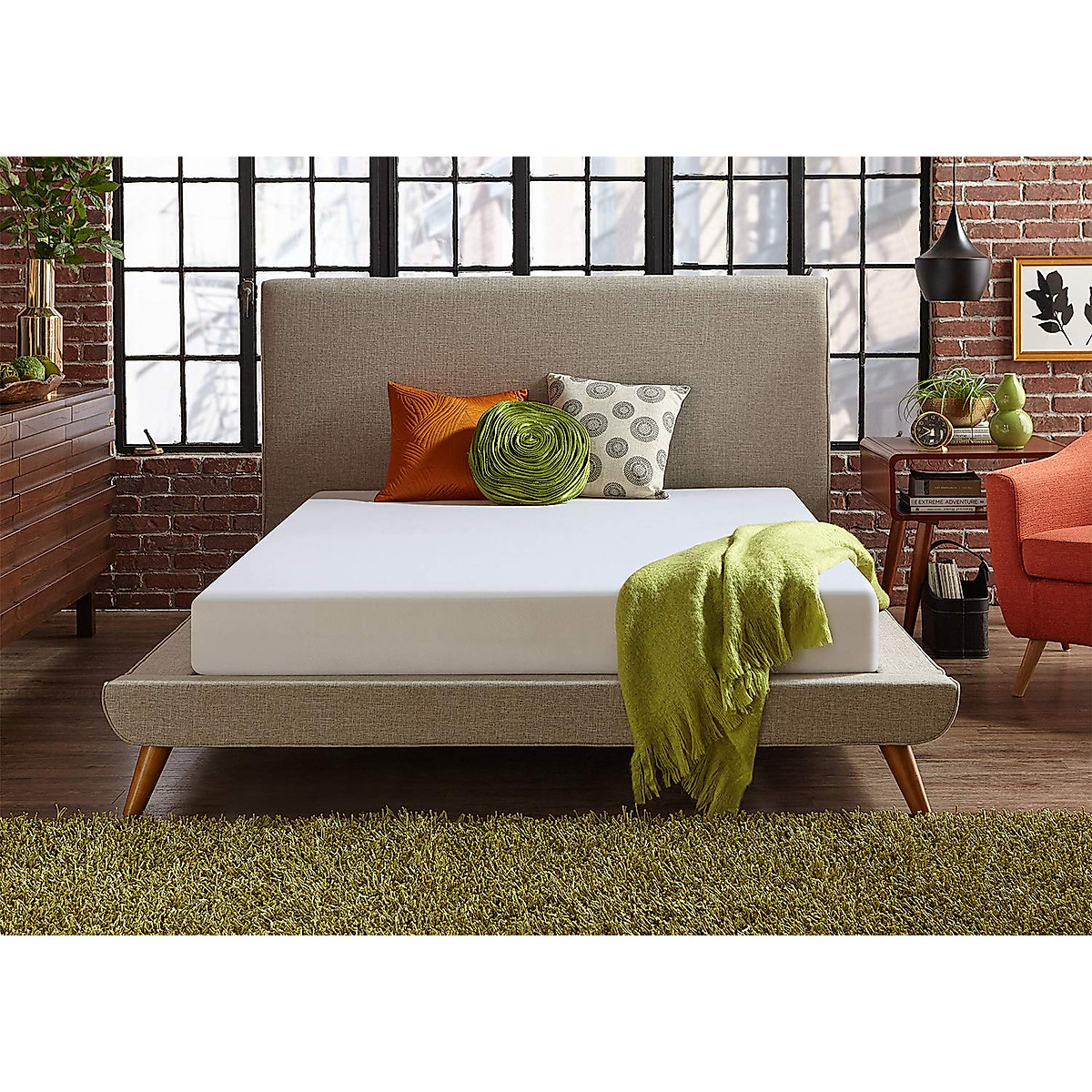 Live and Sleep Classic 8 Inch Medium Firm Memory Foam Mattress - Full Extra-Long Bed in a Box with Firm Body Support, CertiPUR Certified - Full XL Size