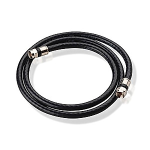 Cable Matters 3-Pack CL2 in-Wall Rated (CM) Quad Shielded Coaxial Cable 3 ft (RG6 Cable, Coax Cable) in Black