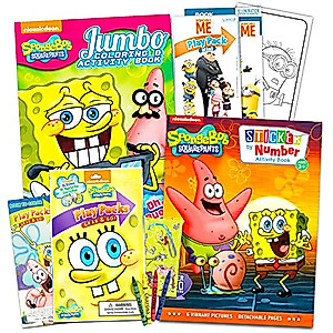 SpongeBob SquarePants Coloring and Activity Book Set with Stickers (2 Books and Play Pack)