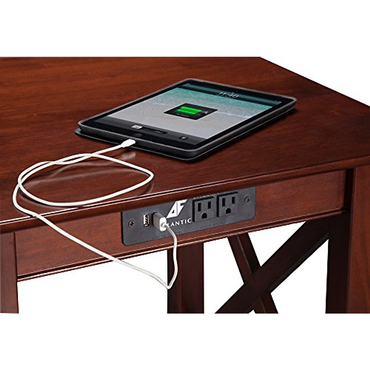 AFI Lexi Printer Stand with Charging Station, Walnut AH10254