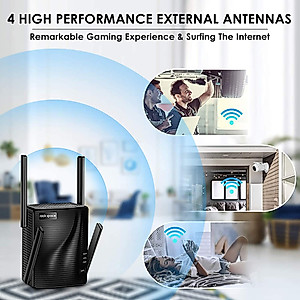 WiFi Extender - WiFi Booster,2100 Mbps,WiFi Range Extender,WiFi Repeater,Wireless Extender for Home,Gigabit Port,5G&2.4G Dual Band,Coverage up to 1292sq.ft,Support Multiple Devices,Extends WiFi Range