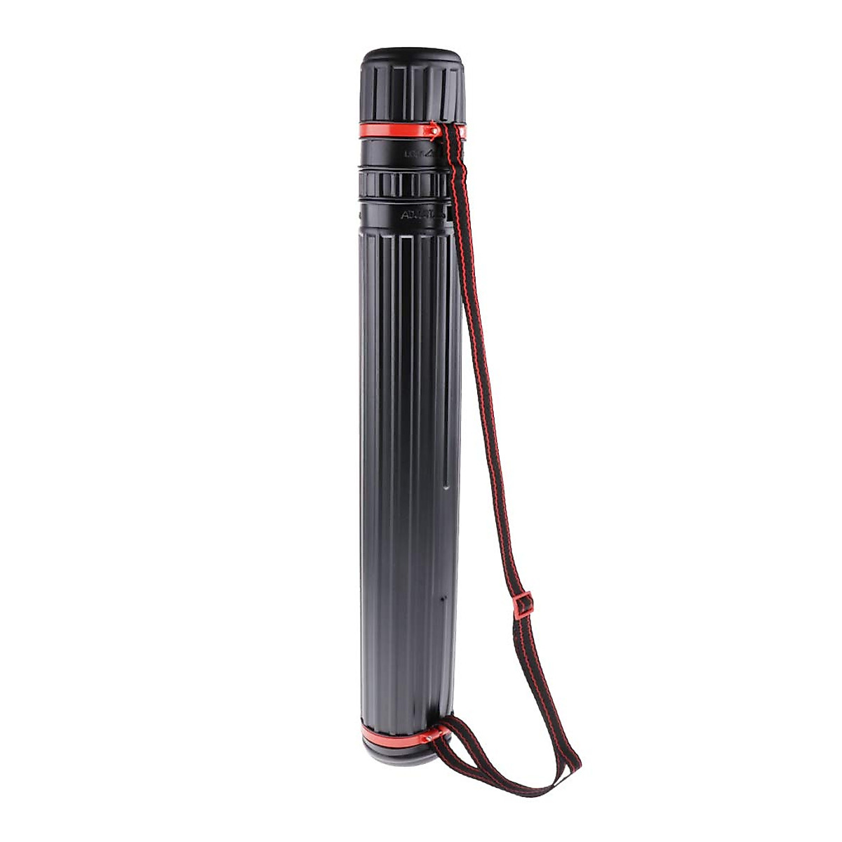 SILIMADE Drawing Tube Blueprint Case Telescoping Art Tube Middle Plastic Black Storage Tube Expands from 20 to 35 Inches Waterproof Poster Tube with Strap