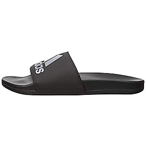 adidas Women's Adilette Comfort Slides Sandal, Core Black/Silver Metallic/Core Black, 11