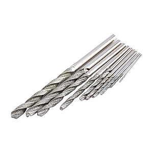 Drill Bits, Bits for Cutting Glass 10PCS Tipped Drill Bit, Drill Bits for Stone, Drill Bits for Glass Tile Stone, 0.8-4.0mm