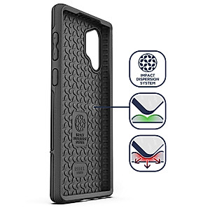 Encased Galaxy Note 10 Plus Belt Clip Protective Holster Case (2019 Rebel Armor) Heavy Duty Rugged Full Body Cover w/Holder for Samsung Note 10+ (Black)