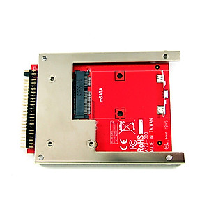 Ableconn IIDE-MSAT mSATA SSD to 2.5-Inch IDE Adapter Converter with Aluminum Frame Bracket - Latch and Retain mSATA SSD as 9.5mm 2.5" IDE SSD Drive