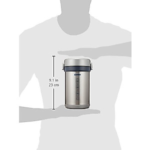 Zojirushi Thermal Stainless Lunch Box BENTO BAKO SL-NC09-ST (Japan Import)