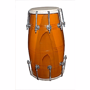 SHREYAS HANDMADE WOOD DHOLAK INDIAN FOLK MUSICAL INSTRUMENT DRUM NUTS N BOLT