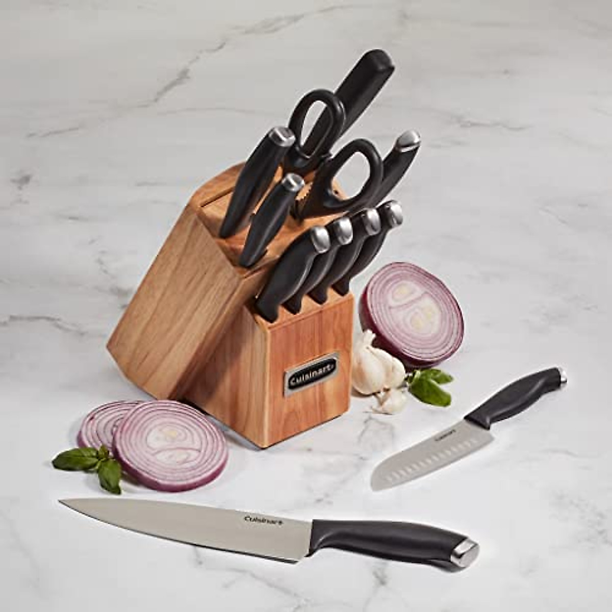 Cuisinart C77SSB-12P Color Pro Collection 12 Piece Knife Block Set, Black