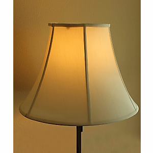 9x18x13.5 Egg Shell Shantung Bell Lampshade with Brass Spider Fitter - Perfect for Table and Floor Lamps - Large, Egg Shell