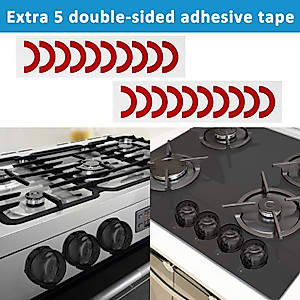 Stove Knob Covers for Child Safety - 5 Pack Babepai Upgraded Double-Key Design Universal Size Baby Safety Gas Oven Knob Covers Stove Guard Baby Proofing