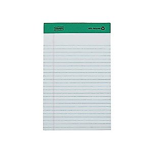 Staples 491461 Notepads 5-Inch X 8-Inch Narrow White 50 Sheets/Pad 12 Pads/Pk (18592Stp)