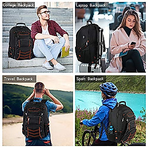 18.4 Laptop Backpack for unisex, 55L Extra Large Gaming Laptops Backpack with USB Charger Port,TSA Friendly Flight Approved and RFID Anti-Theft Pocket