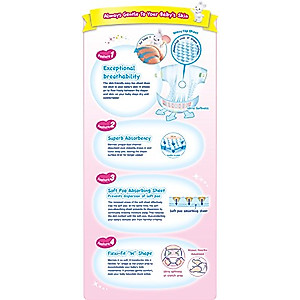 Diapers - Japanese Tapes - Import Diapers Merries Smooth Air-Through - 82 Pieces - S 8-17 lbs - Comfortable Fit - Prevents Leakage from The Sides - Less Pressure On Your Baby's Tummy