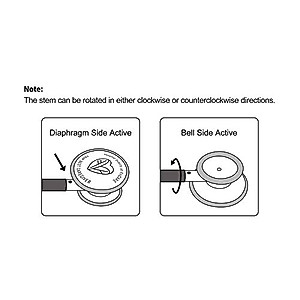 FriCARE Lightweight Dual Head Stethoscope for Medical Professionals Doctors, Aluminum Chestpiece and Headset (Black)