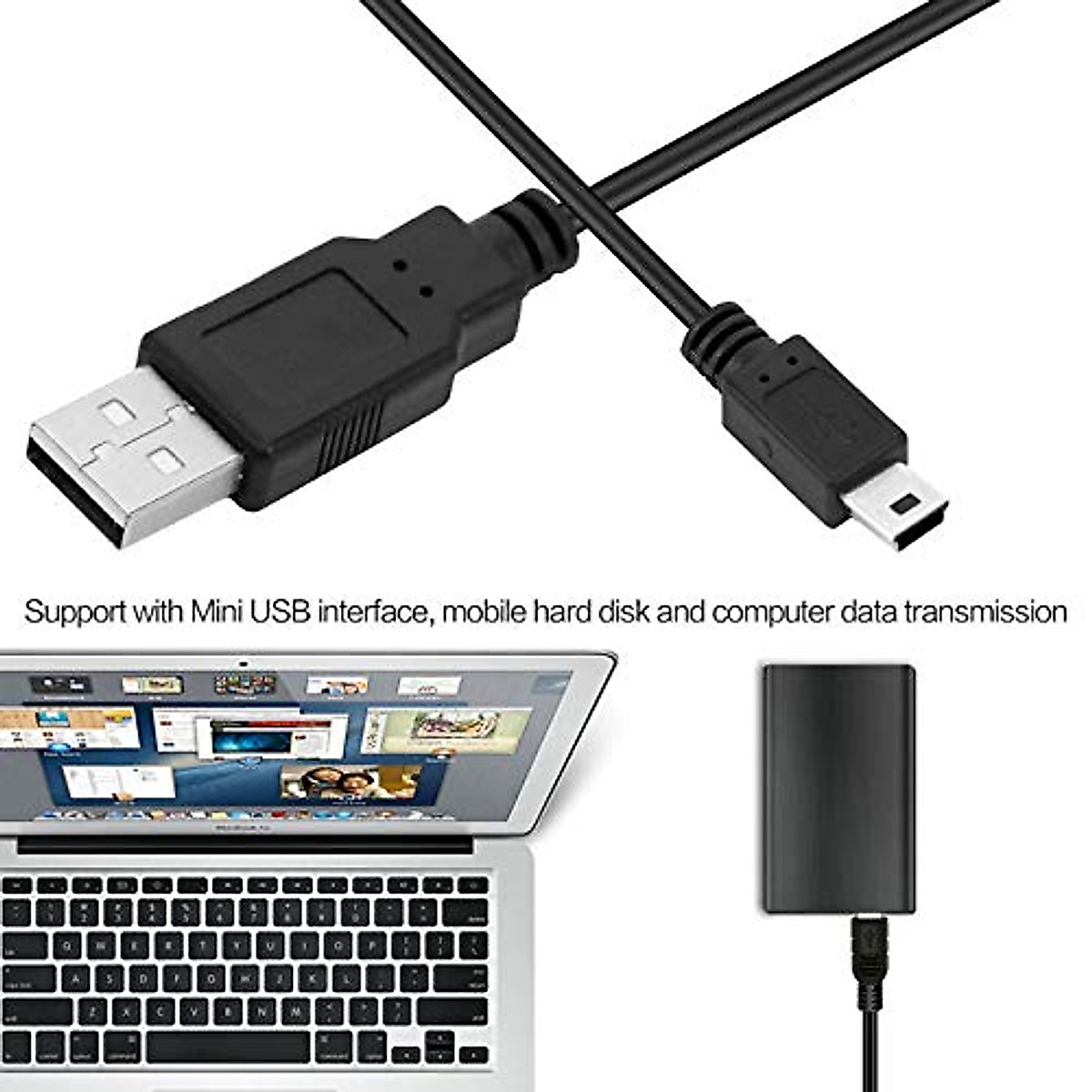 SAITECH IT 10 Pack USB 2.0 A to Mini 5 pin B Cable for External HDDS/Camera/Card Readers/ MP3 Player(150cm - 5Feet - 1.5M) -Black