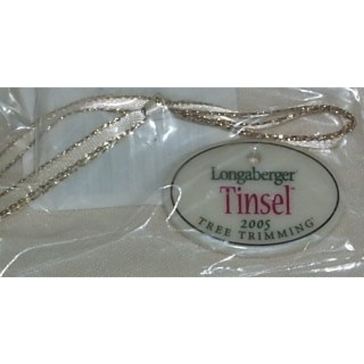 Longaberger Christmas Tree Trimming Tinsel Basket Tie-on