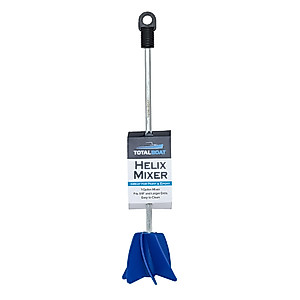 TotalBoat Helix Mixer Drill Attachment - Stirrer Mixes Epoxy Resin, Paint and Silicone - Tool Fits All 3/8” Drills - for Mixing Quart and Gallon Containers