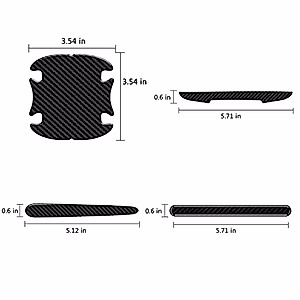 FQMY Car Door Handle Protector, Car Door Handle Scratch Protector Accessories, Universal Car Door Handle Cup Protector, Waterproof Anti-Scratch Car Paint Protective Films(14 Pieces) (Black)