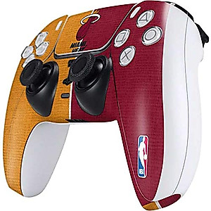 Skinit Gaming Decal Skin Compatible with PS5 and Compatible with PS5 Digital Edition DualSense Controller - Officially Licensed NBA Miami Heat Canvas Design