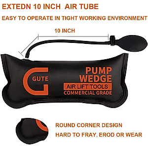 Gute Air Wedge Bag Pump, 3 Pack Commercial Inflatable Air Wedge Bag Tool, Professional Leveling Kit & Alignment Tool, Air Bag Tool for Variety of Jobs, 330 LB Rating, 3 Sizes
