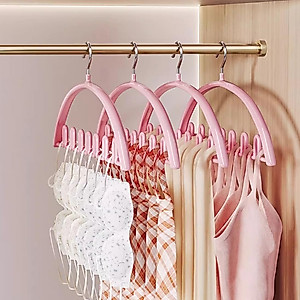 2THESTARS 5-Pack Hangers for Heavy Duty, Multi-Function Non-Slip Space Saver, Ideal for Belt, Tank Tops, Bras, Clothes Organization,Stainless Steel, Rust-Proof, Oxidation Resistant (Yellow)