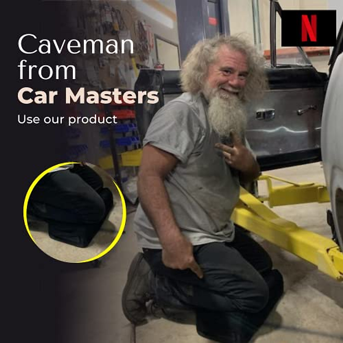 Kneeling Pad Comfort Memory Foam - Extra Thick Knee Cushion Floor Sitting for Work, Mechanics, Construction, Gardening, Yoga, Bath Kneeler for Baby Bath -Provide Support for Knees & Elevation (Black)