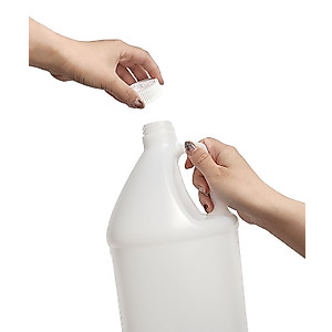 ljdeals 2 Pack 1 Gallon Reusable Plastic Jugs, Ergonomic Handle with Child Resistant Lids, Food Safe, BPA Free, Leak-Resistant, HDPE Plastic Container for Water, Liquids and more, Made in USA