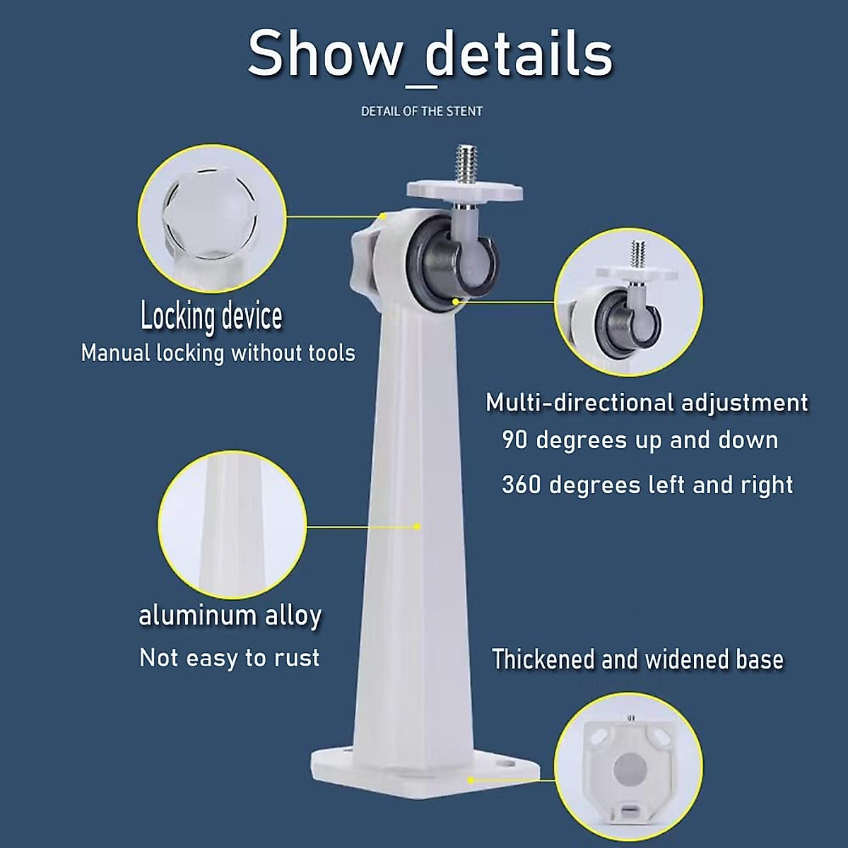 PCUORLEORS Security Camera Metal Wall/Ceiling Mount, Indoor/Outdoor Mount Compatible with Arlo, Arlo Pro 2 3, Arlo Ultra CCTV Camera and Compatible Camera with 1/4 Screw Head (2 Pack)