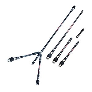 Archery Balance Bar Set Compound Bow Stabilizer System Include Main Rod Side Rod Extend Rod Carbon Bow Role Rod Kit Recurve Bow and Compound Bow Accessory for Hunting (Silver)