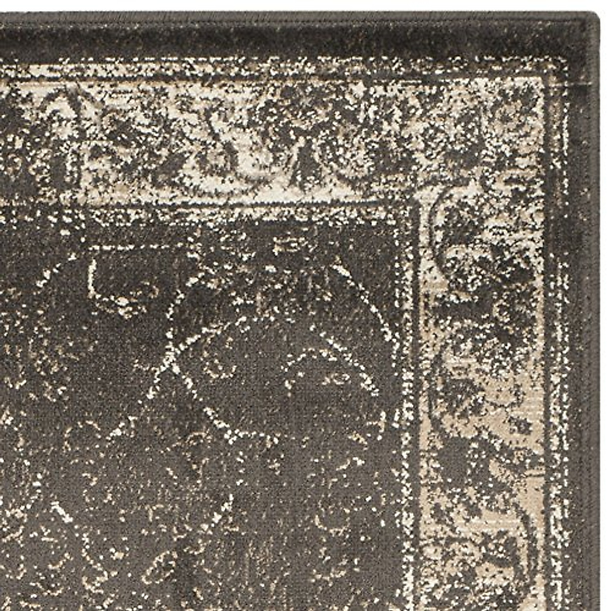 SAFAVIEH Vintage Collection 5'3" x 7'6" Soft Anthracite VTG117 Oriental Distressed Premium Viscose Area Rug
