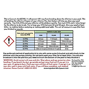 Pool Conditioner Chlorine Stabilizer 10lb Bag