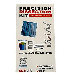 ArTLaB-Advanced Precision Dissection Kit - 25 pieces total. Stainless Steel Instruments perfect for Anatomy, Biology, Botany, Veterinary and Students -Dissecting Kit set