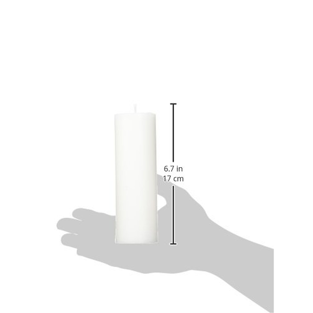 6 Inch White Pillar Candle