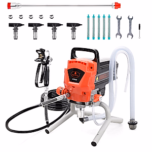AEROPRO Tools Airless Paint Sprayer, 950W 0.52GPM 3300PSI High Efficiency Airless Sprayer with Tip Extension & Tip Sets, Indoor Paint Sprayer for Walls, Home Interior, House Painting, DIY Projects