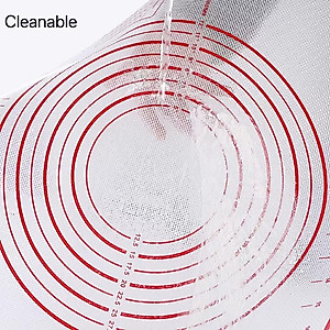 Jin Yue Silicone Baking Mat Kneading Mat Roll out the dough on a baking sheet. Pizza, pasta, bread, cookies No discoloration. Non-slip bottom Good, practical & durable, Red, 16x20x0.02inch