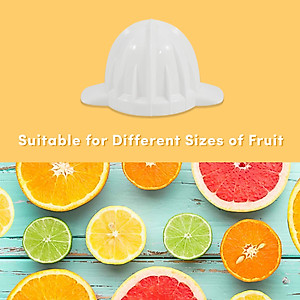 Elite Gourmet ETS-411 BPA-Free Electric Citrus Juicer Extractor: Compact Large Volume Pulp Control Oranges, Lemons, Limes, Grapefruits with Easy Pour Spout, 16 oz, White