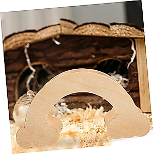 Balacoo 2pcs Hamster Wooden Toys Hamster Platform Rat Exercise Toys Critter Nation Small Animal Hideout Huts Gerbils Hideaway Toy Rabbit ramp Bunny Castle Chinchilla cage The Slide Ladder